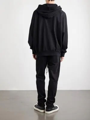 Rick Owens Oversized Cotton-jersey Hoodie - Black