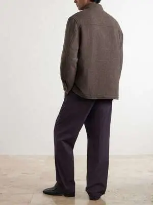 Massimo Alba Chevrolet Reversible Herringbone Wool-blend Jacket