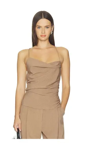 THE SEI Asymmetrical Cowl Neck Top