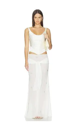 Anna October Florance Milky Corset With Draped Bust