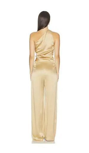 THE SEI Asymmetrical Drape Top With Tail In Brown