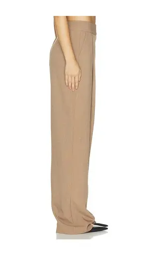 THE SEI Boyfriend Trouser In Brown