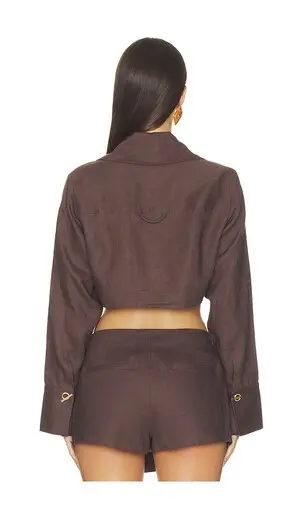 Cult Gaia Kate Top In Brown