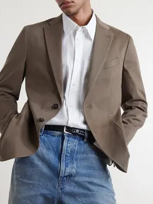 SLOWEAR Stretch-cotton Gabardine Blazer