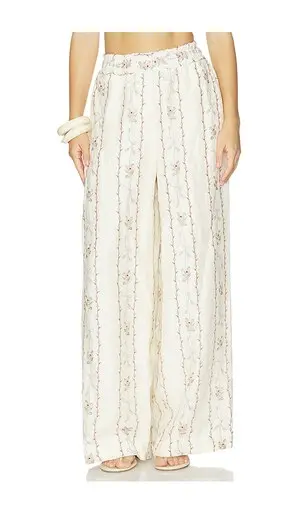 Agua Bendita Tota Navegante Trousers In Ivory - Multicolor