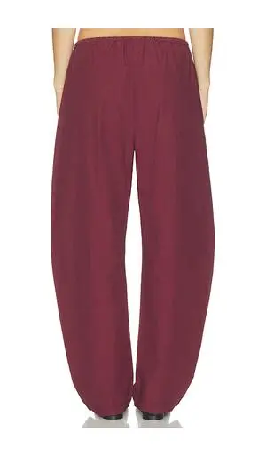LESET Kyoto Drawstring Pant In Burgundy