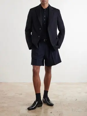 Dries Van Noten Billys Cotton And Wool-blend Canvas Blazer - Black