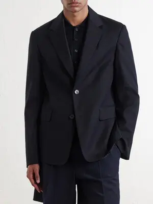 Dries Van Noten Billys Cotton And Wool-blend Canvas Blazer - Black