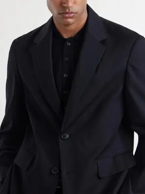 Dries Van Noten Billys Cotton And Wool-blend Canvas Blazer - Black