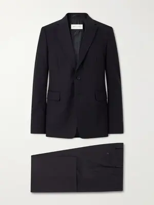 Dries Van Noten Kayno Cotton And Wool-blend Suit - Black