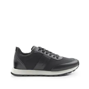 Paul & Shark Suede And Leather Sneakers - Black