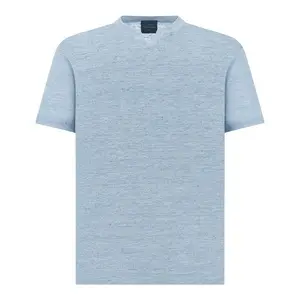 Paul & Shark Pure Linen Jersey Open Collar T-shirt - Allure