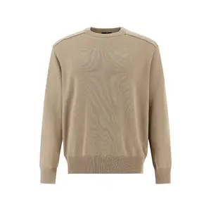 Paul & Shark Soft Cool Touch Wool Crewneck Sweater With Typhoon® Details - Beige