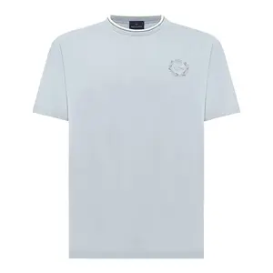 Paul & Shark Aqua Touch Cotton T-shirt With Heraldic Embroidery - Skyride