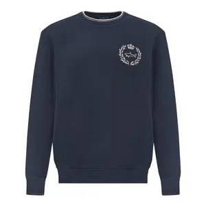 Paul & Shark X‑soft Sweatshirt In Cotton With Heraldic Embroidery - Blue