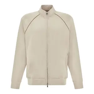 Paul & Shark X‑soft Zip‑up Sweatshirt In Cotton - Beige