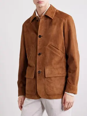 Ralph Lauren Purple Label Suede Panel Jacket