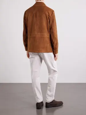 Ralph Lauren Purple Label Suede Panel Jacket
