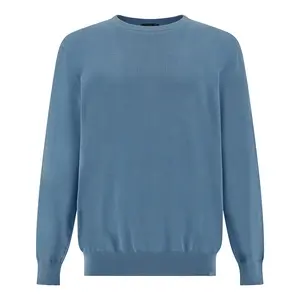 Paul & Shark Garment Dyed Pima Cotton Crewneck Sweater - Blue Bonnet