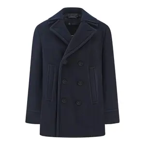Paul & Shark Wool And Cashmere Pea Coat - Blue