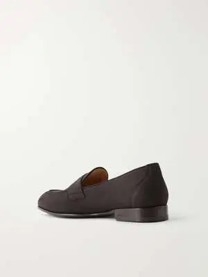 Brioni Nubuck Penny Loafers