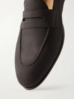 Brioni Nubuck Penny Loafers