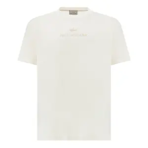 Paul & Shark Aqua Touch Cotton T-shirt With Embroidered Logo - Blanc De Blanc