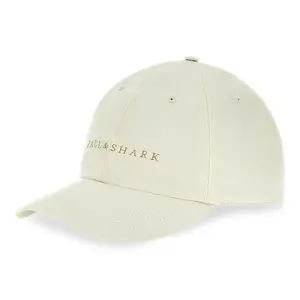 Paul & Shark Baseball Cap In Fresh Linen And Cotton With Logo Embroidery - Butter
