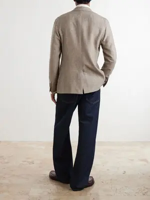 SLOWEAR Cotton, Wool And Cashmere-blend Jacquard Blazer