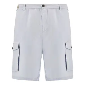 Paul & Shark Garment‑dyed Linen And Cotton Cargo Bermuda Shorts - Skyride