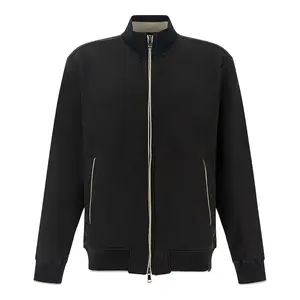 Paul & Shark Zip‑up Sweatshirt In Active Fleece Cotton - Black