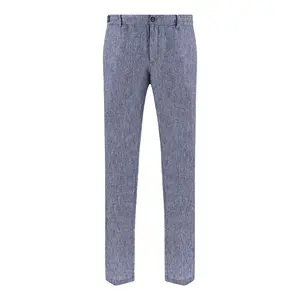 Paul & Shark Linen Chino Pants With Drawstring - Blue