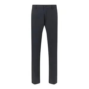 Paul & Shark Wide‑leg Trousers In Stretch Cotton With Pleats - Dama Blue