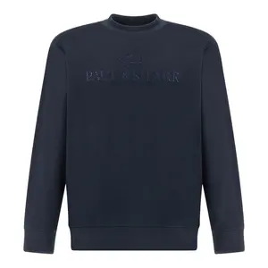 Paul & Shark X‑soft Sweatshirt In Active Fleece Cotton With Logo Embroidery - Blue
