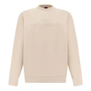 Paul & Shark X‑soft Sweatshirt In Active Fleece Cotton With Logo Embroidery - Beige