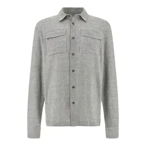 Paul & Shark Overshirt In Linen And Urukai Cotton - Light Grey