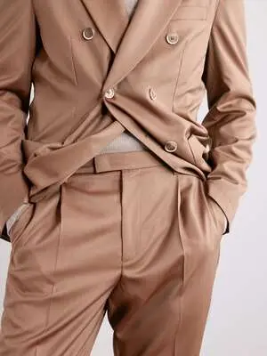 Barena Venezia Straight-leg Pleated Virgin Wool Suit Trousers