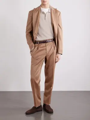 Barena Venezia Straight-leg Pleated Virgin Wool Suit Trousers