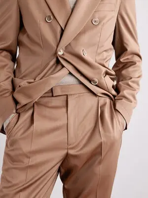 Barena Venezia Straight-leg Pleated Virgin Wool Suit Trousers