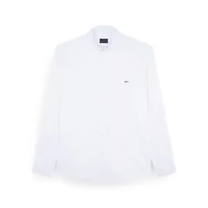 Paul & Shark Cotton Poplin Shirt With Shark Embroidery - White