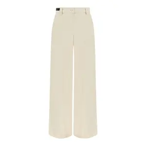 Paul & Shark Palazzo Trousers In Stretch Cotton - Butter