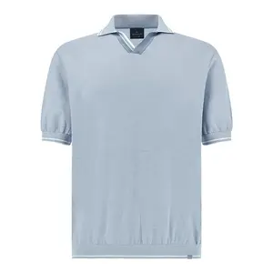 Paul & Shark Polo Shirt With Open Collar In Piuma Cotton - Whisper White/allure