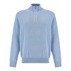 Paul & Shark Half‑zip Sweater In Fresco Cotton With Linen Details - Allure