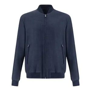 Paul & Shark Bomber Jacket In Jersely - Dama Blue