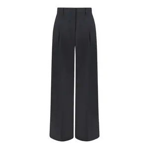 Paul & Shark Wool Stretch Wide Leg Trousers - Black