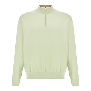Paul & Shark Piuma Cotton Half Zip Sweater - Meadow Mist