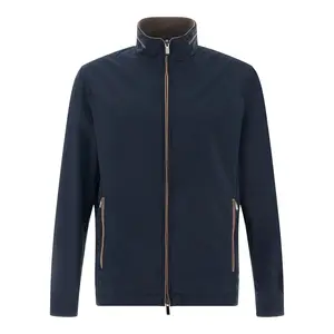 Paul & Shark Typhoon® Platinum Jacket With Alcantara® Details - Dama Blue