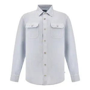 Paul & Shark Garment Dyed Linen Overshirt - Skyride