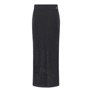Paul & Shark Linen Knit Skirt With Open Stitch - Dama Blue