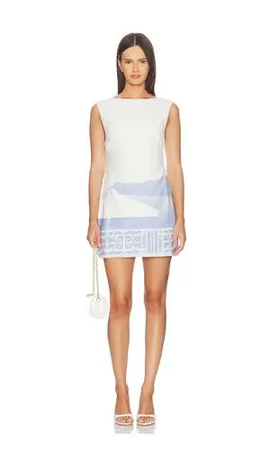 YELLOW THE LABEL Mason Linen Dress In White